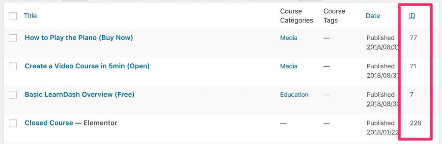 How to Find the LearnDash Course ID (with & without a plugin)